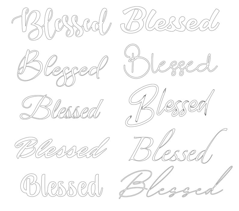 Blessed - Script Font Bundle, 10 Options, Svg, Eps, Pdf, Vinyl Cutter ...