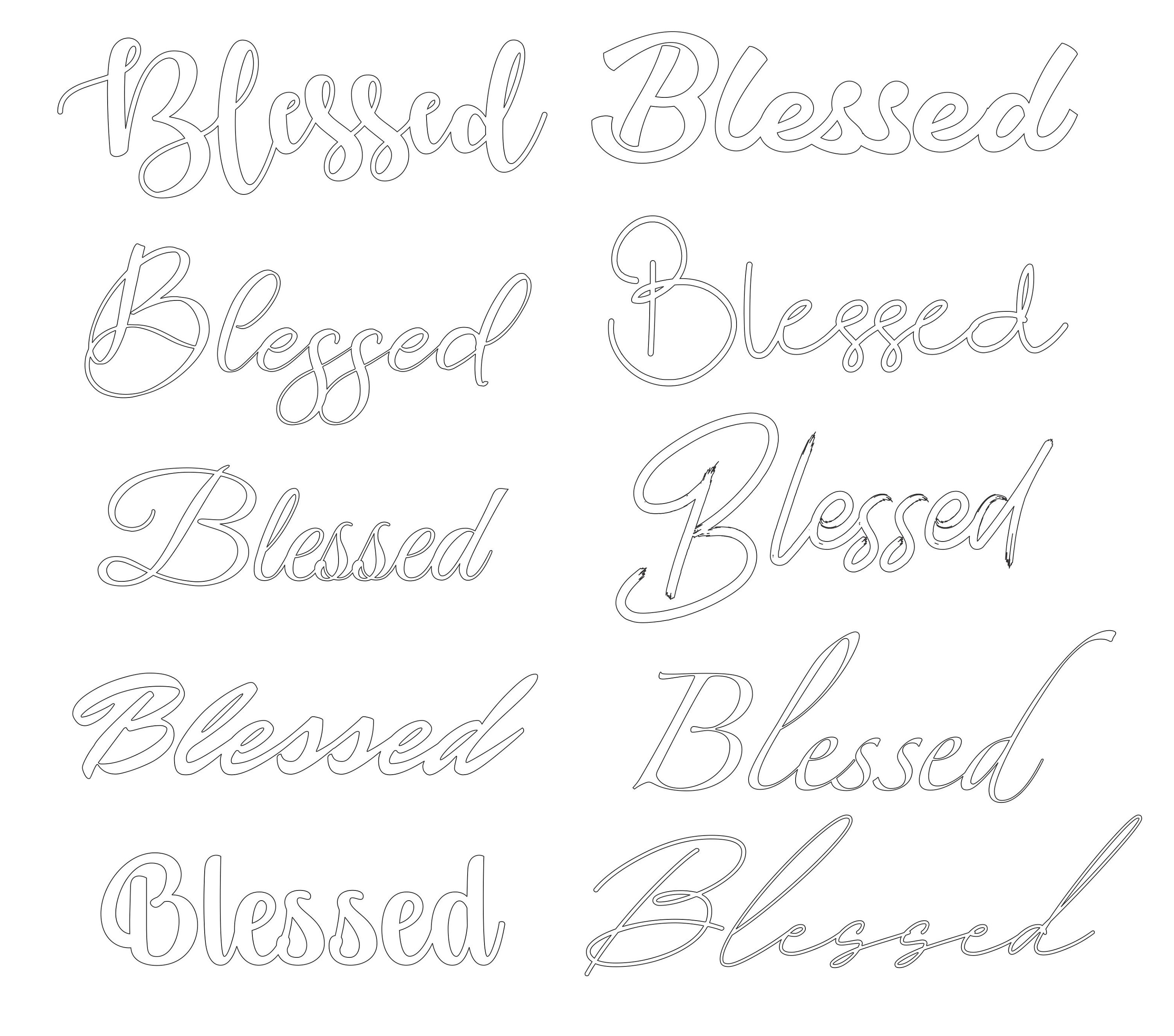 Blessed - Script Font Bundle, 10 Options, Svg, Eps, Pdf, Vinyl Cutter ...