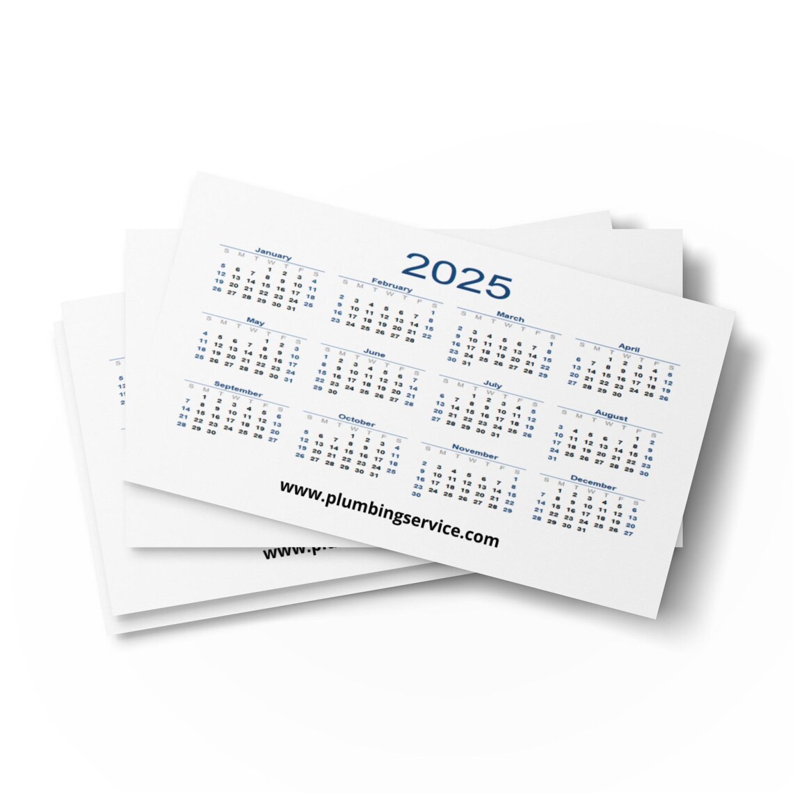 Editable Plumbing Business Card Template Edit Canva 2025 Calendar for ...