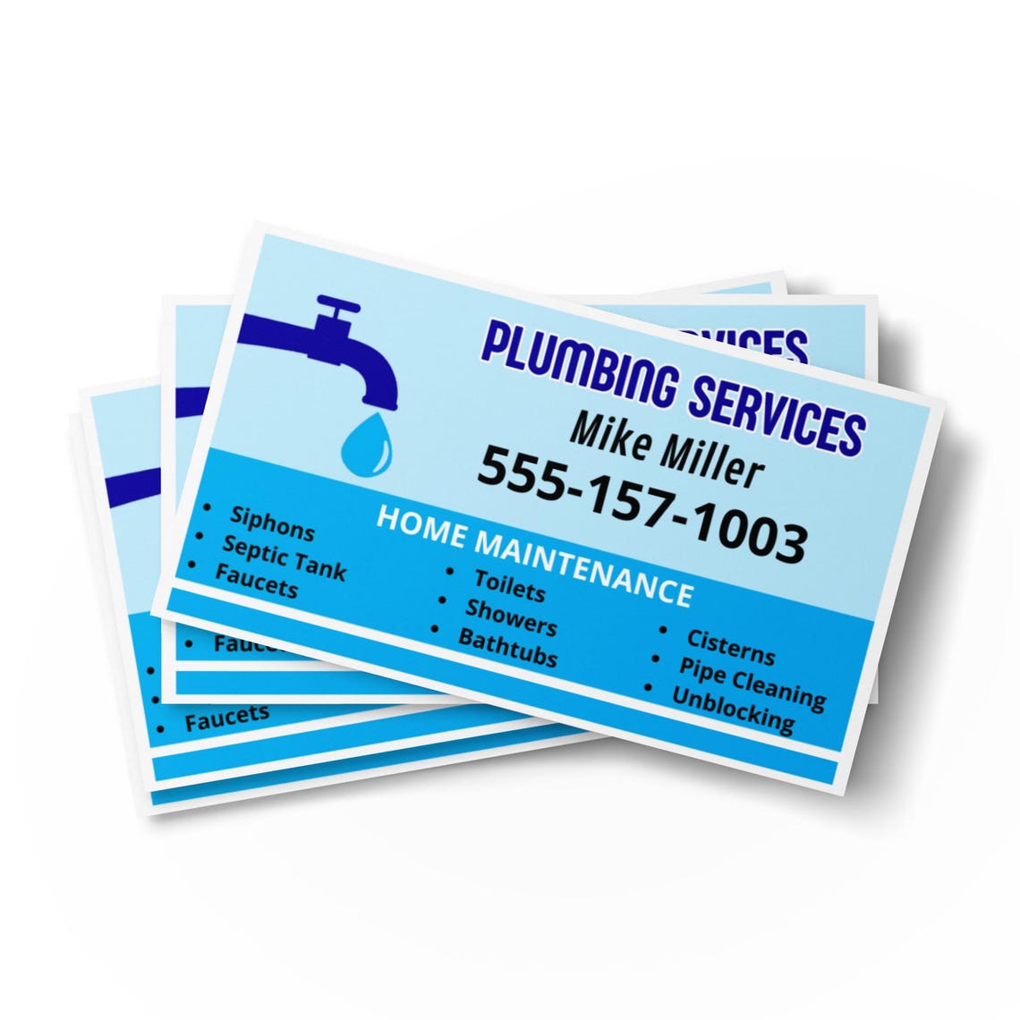 Editable Plumbing Business Card Template Edit Canva 2025 Calendar for ...