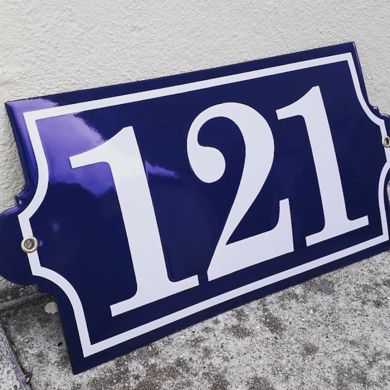 Enamel House Numbers - Etsy