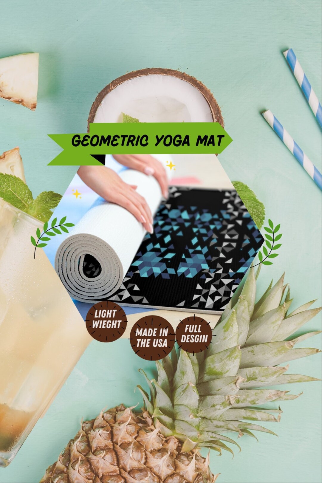 Foam Yoga Self Care Gift Mat Floor Mat Gift for Her Mom Zen Training ...