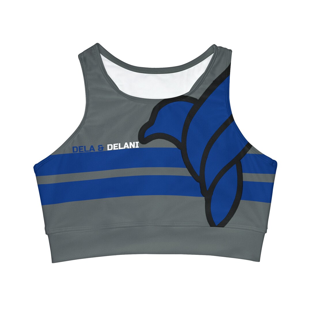 DELA & DELANI Freedom High Neck Crop Bikini Top AOP - Etsy