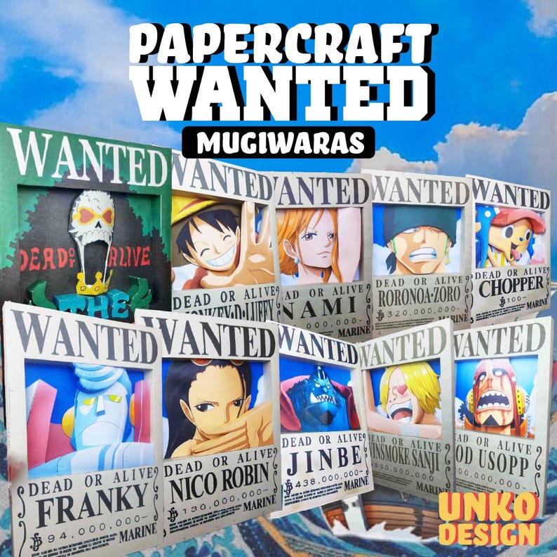 3D Papercraft Pirate Bounty Posters | DIY Layered Paper Art, PDF ...