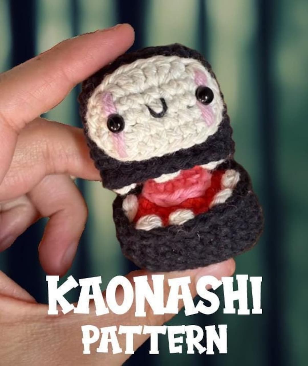 No-face Crochet Pattern PDF, Kaonashi Amigurumi, Inspired by the Movie ...