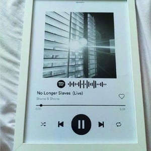 Custom Spotify Frame, Personalized Song Plaque, Spotify Code Gifts, Printable Gift, Svg/ai, A4 ...