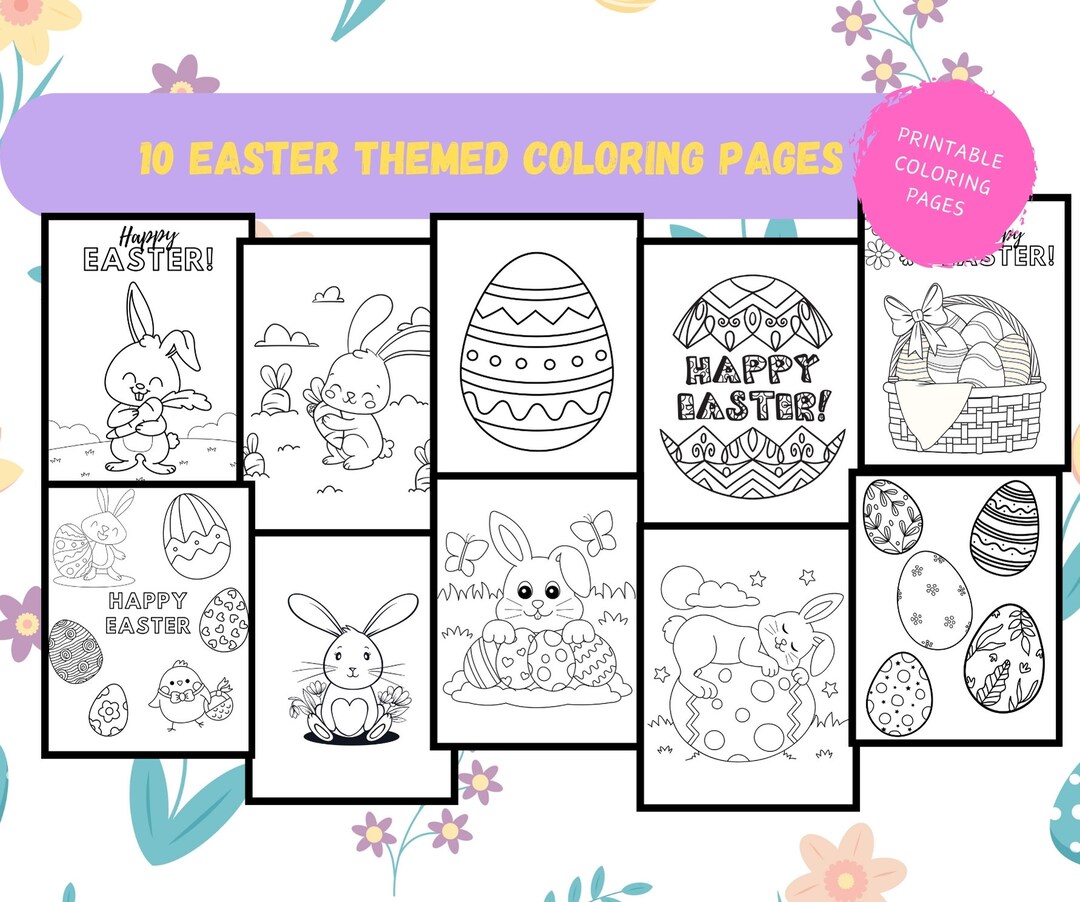 Easter Coloring Pages for Kids, Easy Easter Coloring Pages, 10 Easter ...