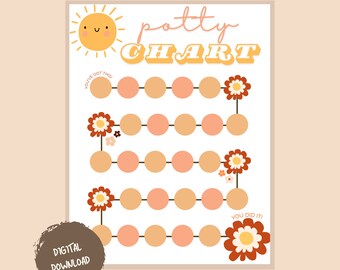 Potty Chart Girl, Potty Training Chart, Potty Chart Printable, Potty ...