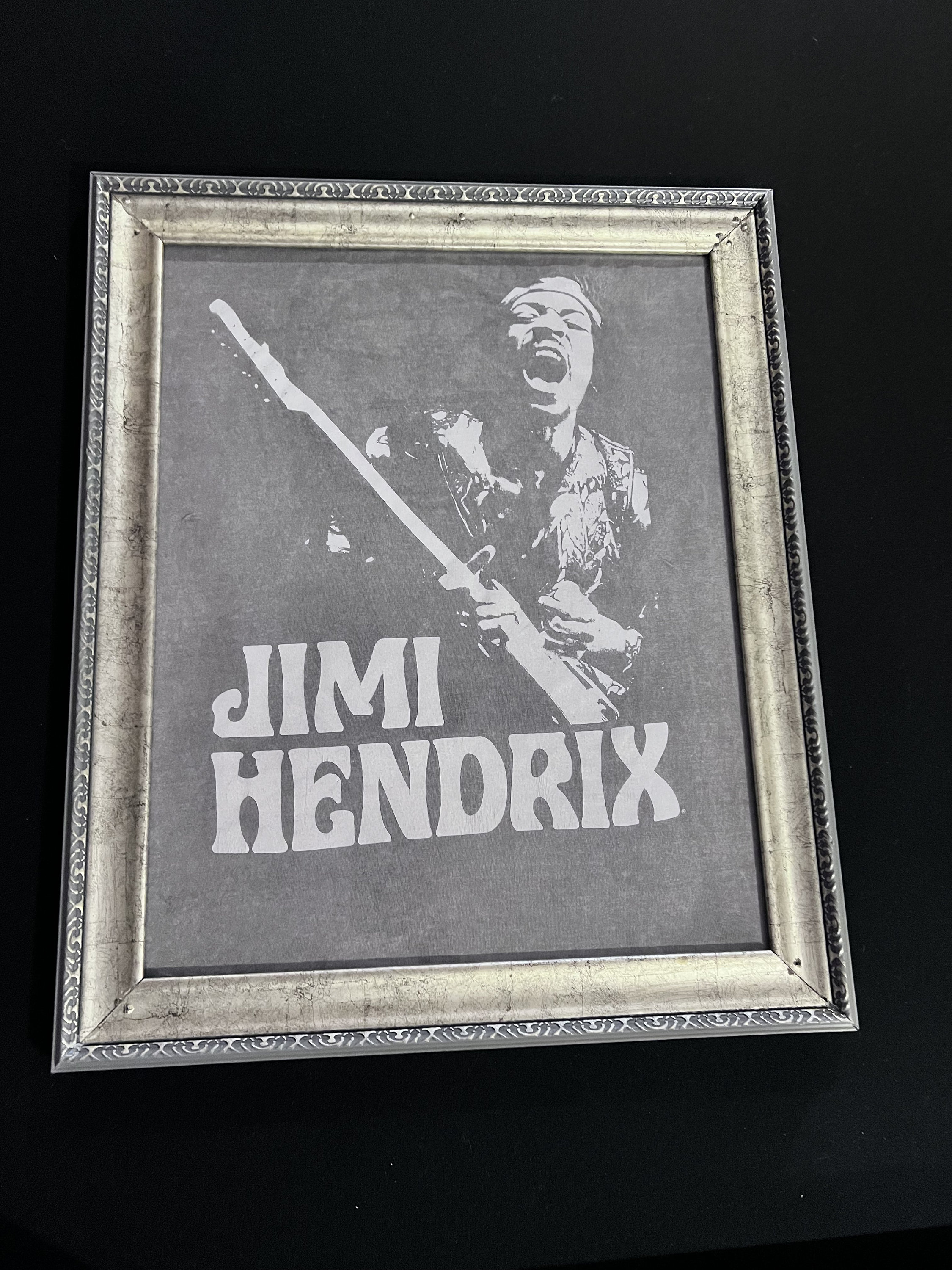 Vintage Jimi Hendrix T-shirt Cut and Framed in Wooden Frame - Etsy