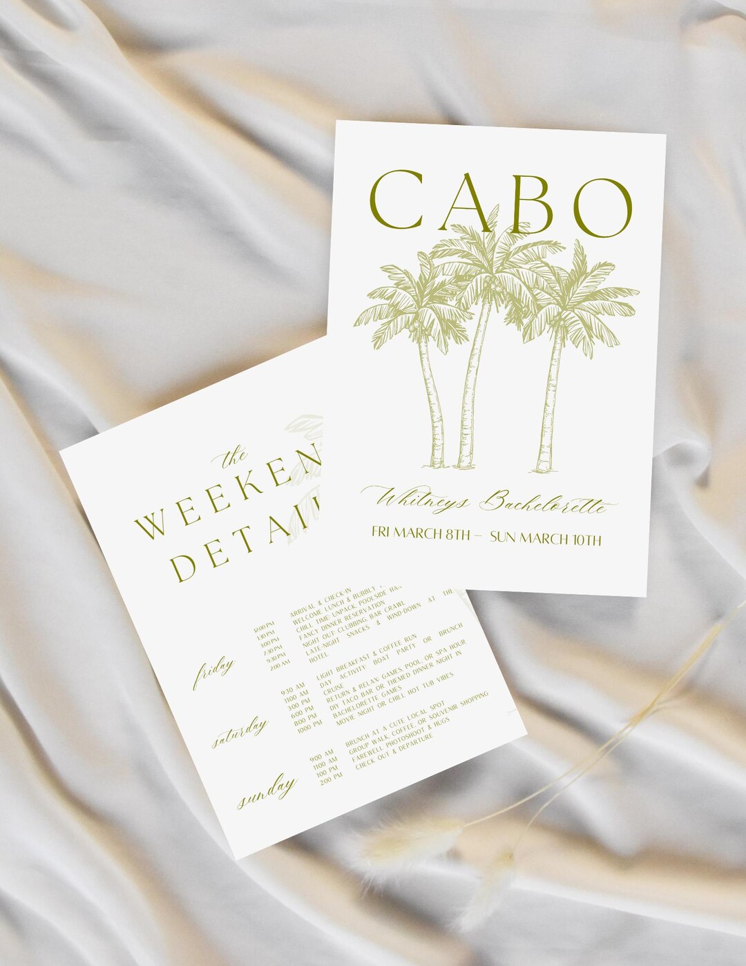 Cabo Bachelorette Invitation Template | Editable Canva Invite ...