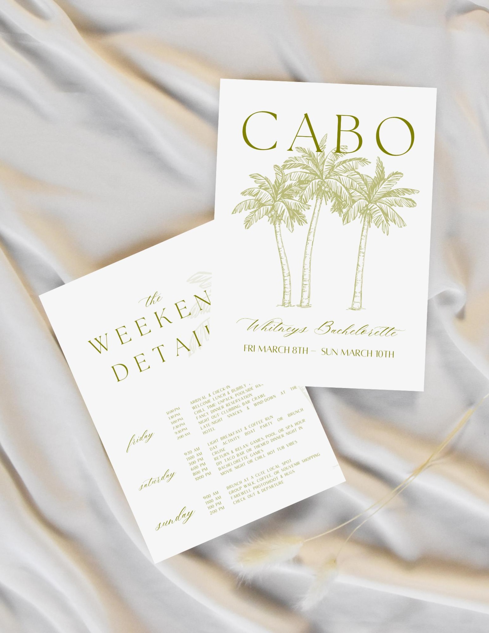 Cabo Bachelorette Invitation Template | Editable Canva Invite ...