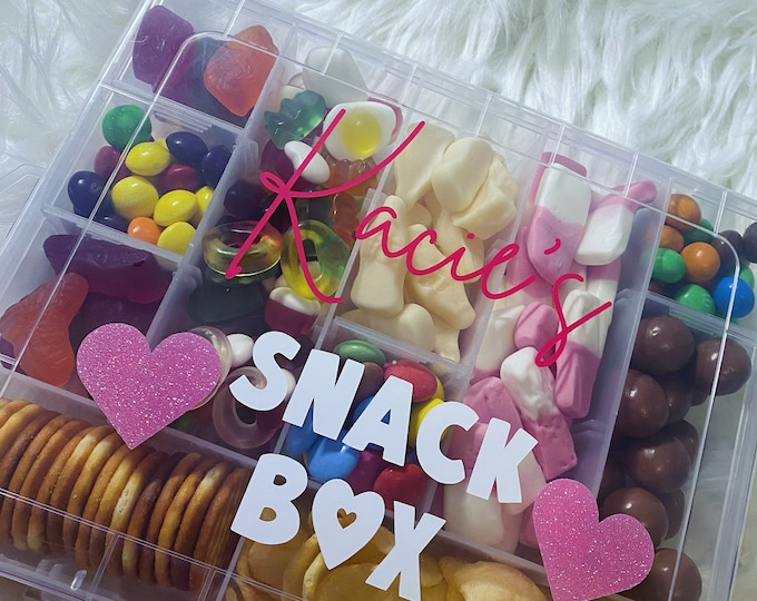 Personalized Snack Box Snackle Box Kids Snack Container - Etsy