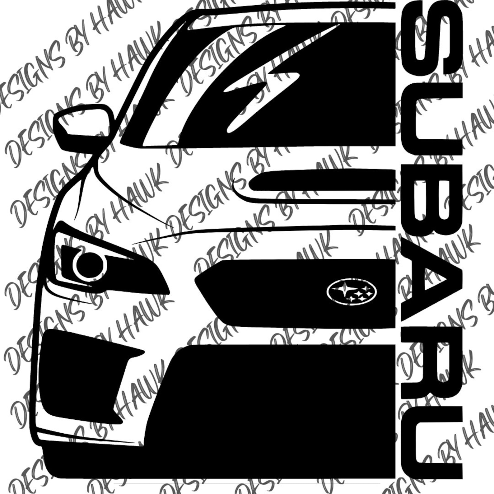 Subaru WRX/STI SVG: Custom Car Logo File for Decals (digital Download ...