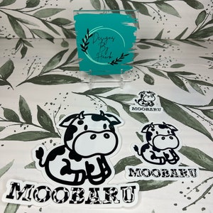 Moo Moo Subaru Stickers Moobaru - Etsy