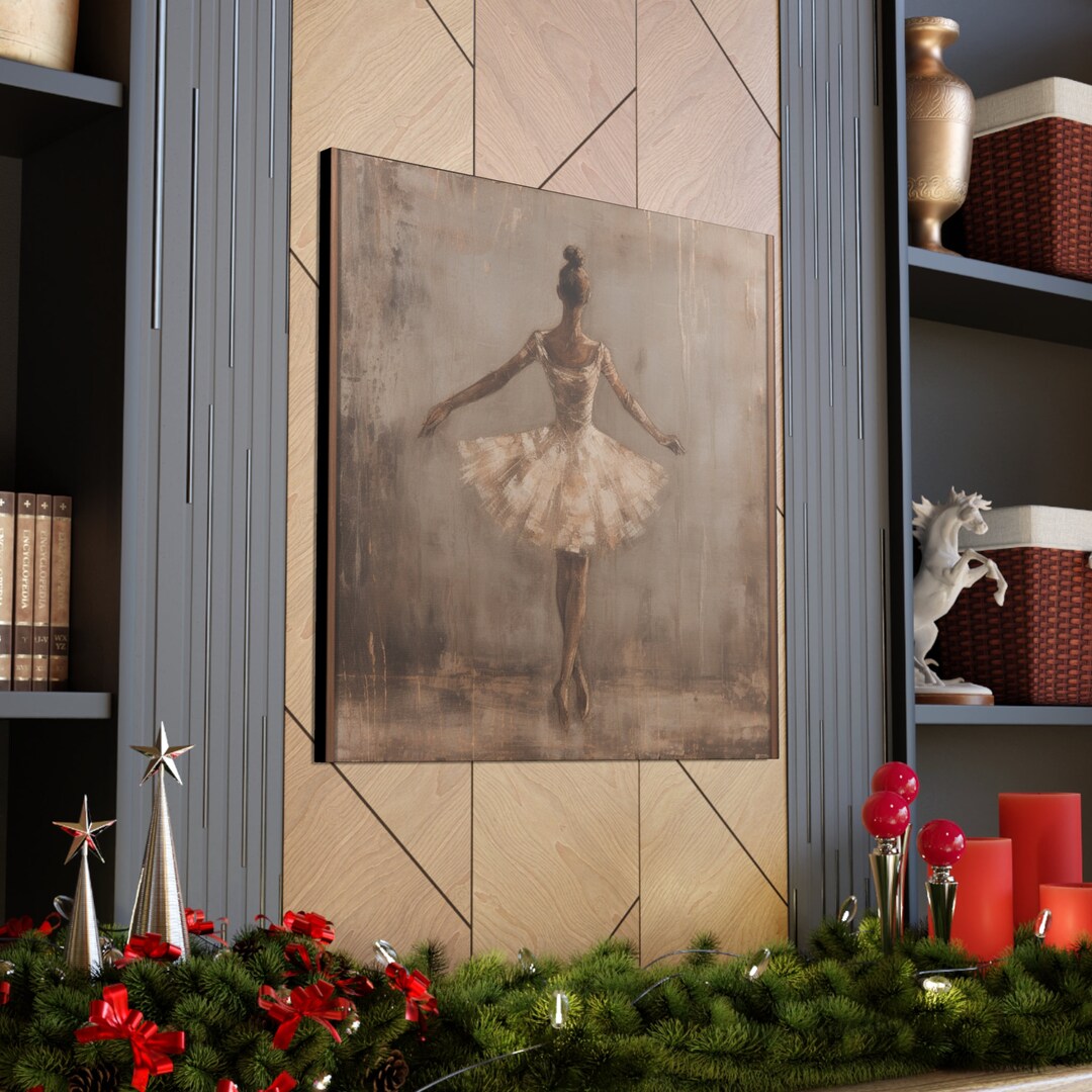 Vintage Moody Rustic Painting of a Ballerina Dancing Print on Demand - Etsy