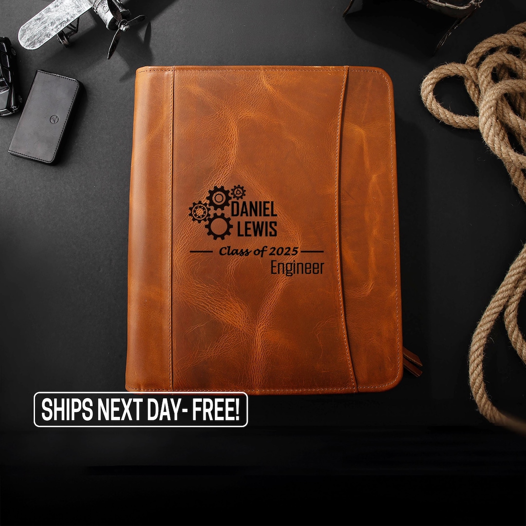 Unique Graduation Gifts, Personalized Leather Portfolio, Portfolio for ...