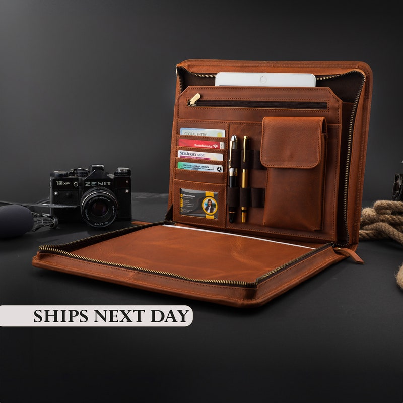 Custom Leather Portfolio - Etsy