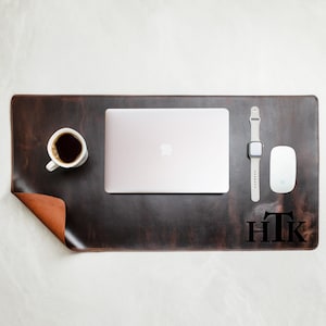 Military Gifts - Custom Leather Desk Mat - Gift for Military Husband ...