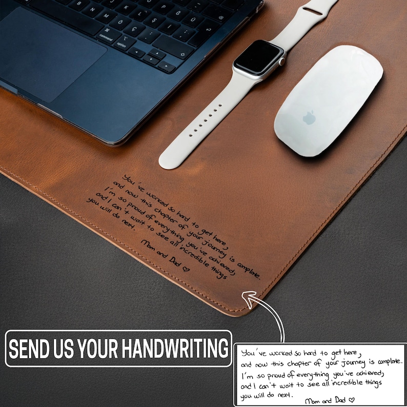 Best Gift for Graduation, Personalized Leather Desk Mat, Graduation ...