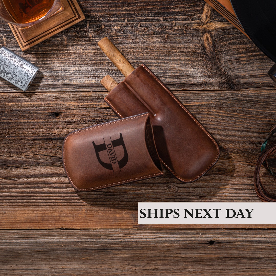 Engraved Cigar Case, Leather Cigar Case, Custom Cigar Box, Cigar ...