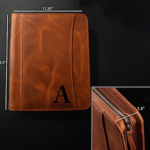 Custom Leather Portfolio - Military Gifts - Gift for Military Husband ...