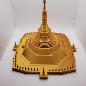 Exquisite 3D Model of Shwedagon Pagoda – Golden Replica – Myanmar ...