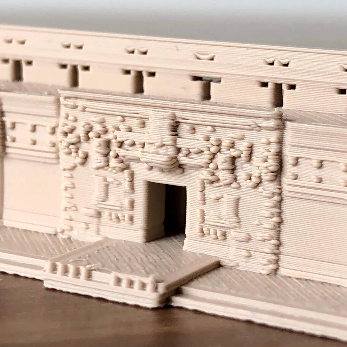 3D Printed House of the Serpent Mouth Model Detailed Chicanná Mexico ...