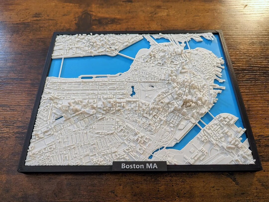 Boston 3D City Map - Boston Massachusetts Cityscape - Ideal Boston Gift ...
