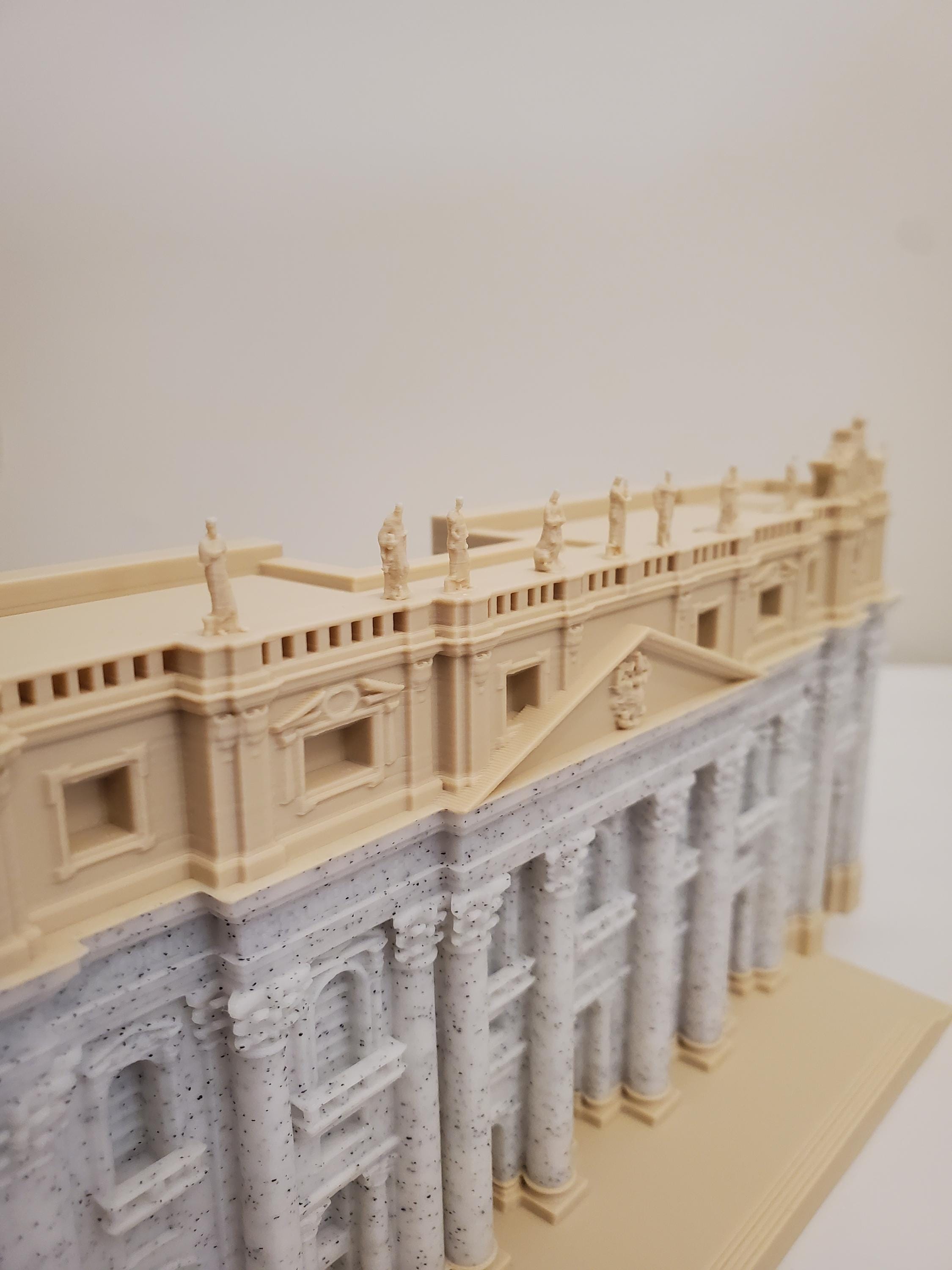 St. Peter’s Basilica Facade Model, 3D Printed Vatican Architecture ...