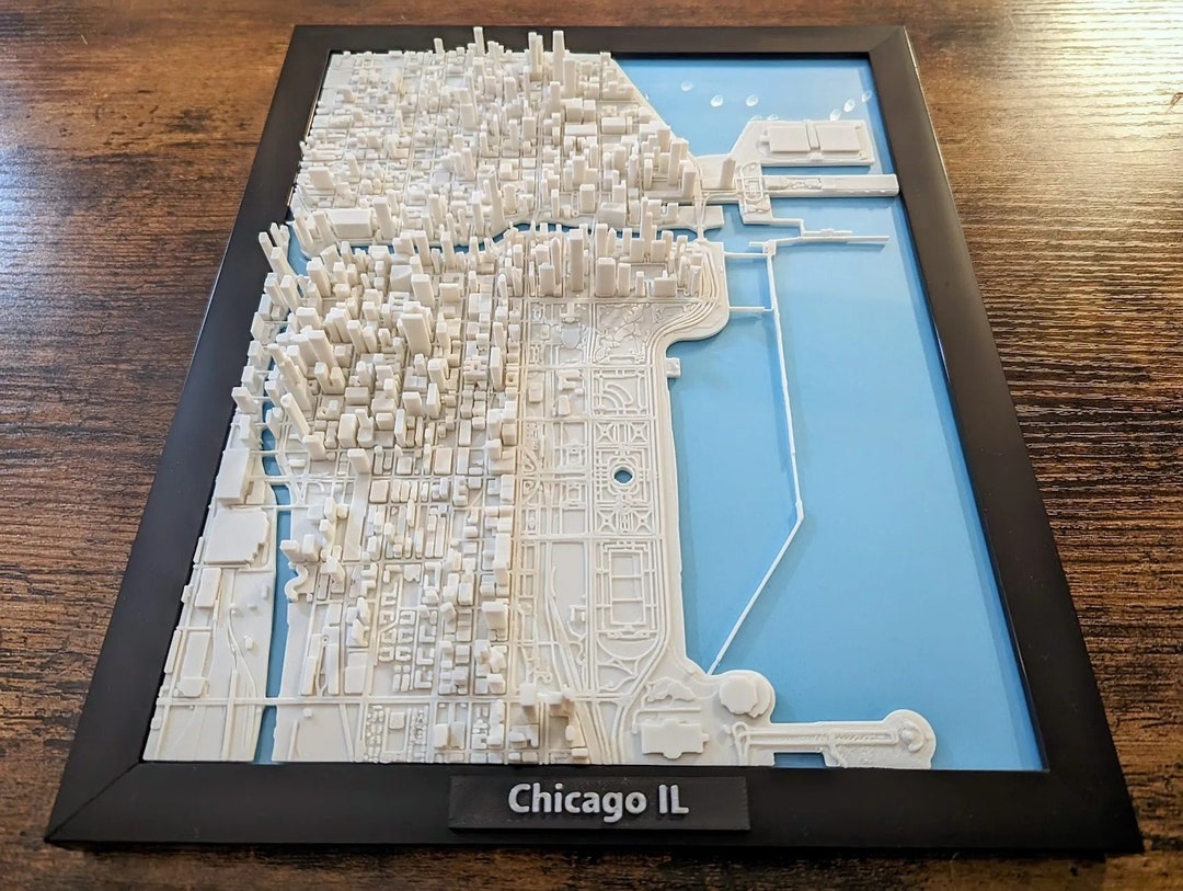 Chicago Cityscape Model – Detailed Chicago Souvenir – Unique Illinois ...