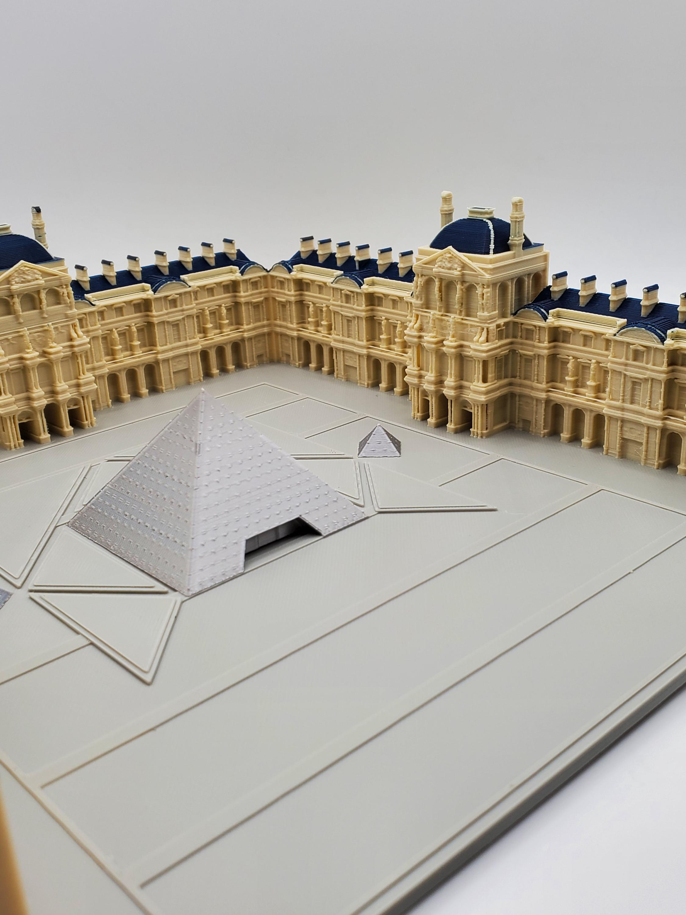 Louvre Museum Model With Pyramid, Paris Architecture Replica for Home ...