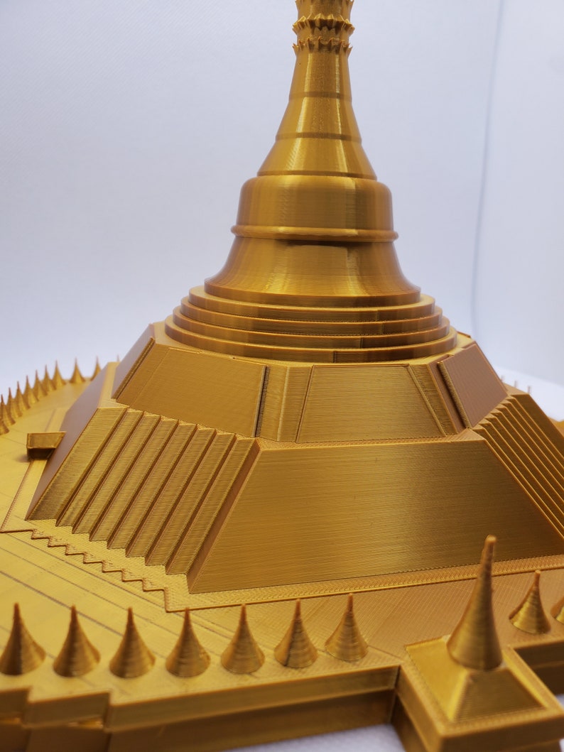 Exquisite 3D Model of Shwedagon Pagoda – Golden Replica – Myanmar ...