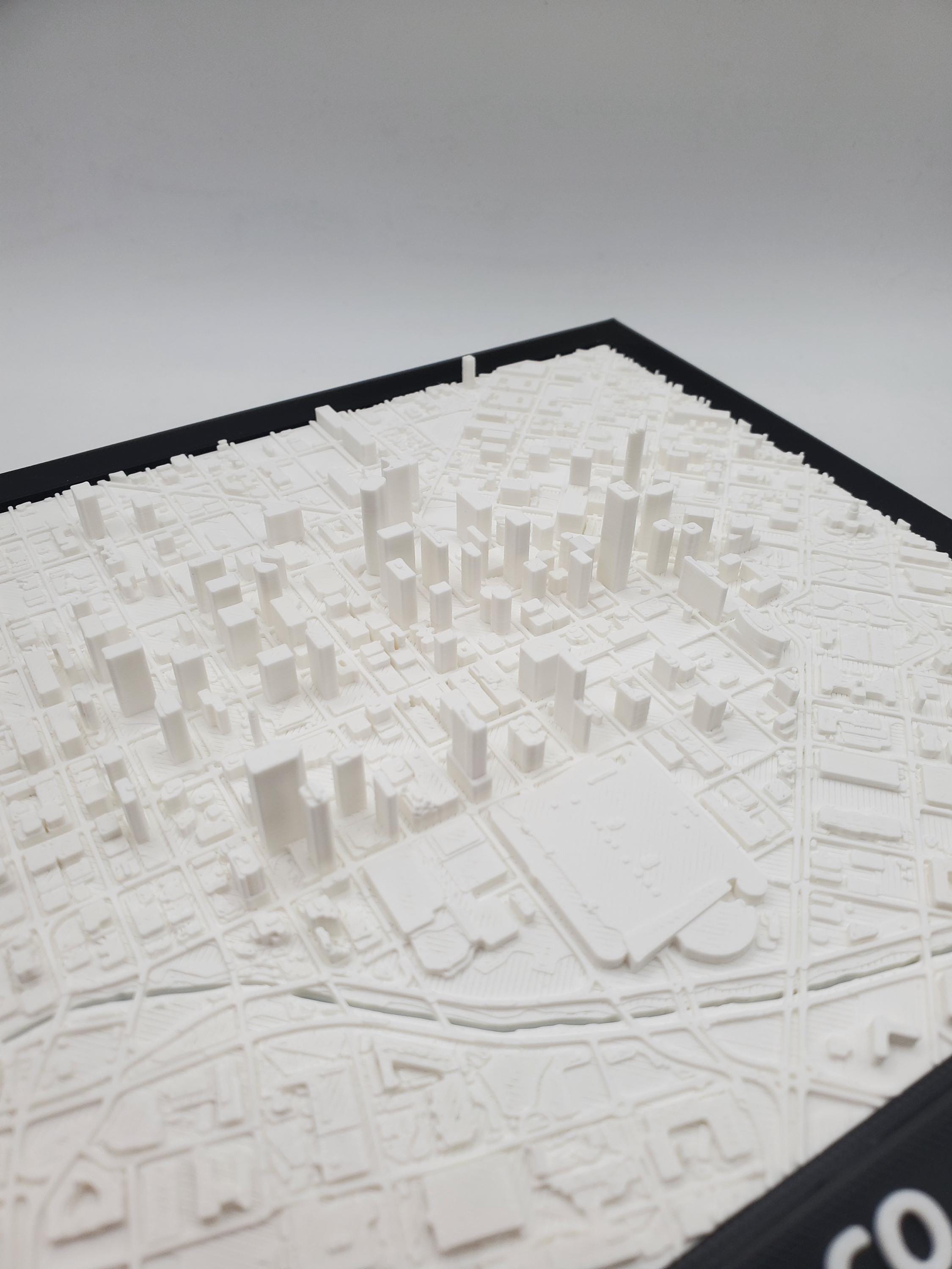 Denver Colorado 3D City Map, Detailed Topographic Denver Art, Modern ...