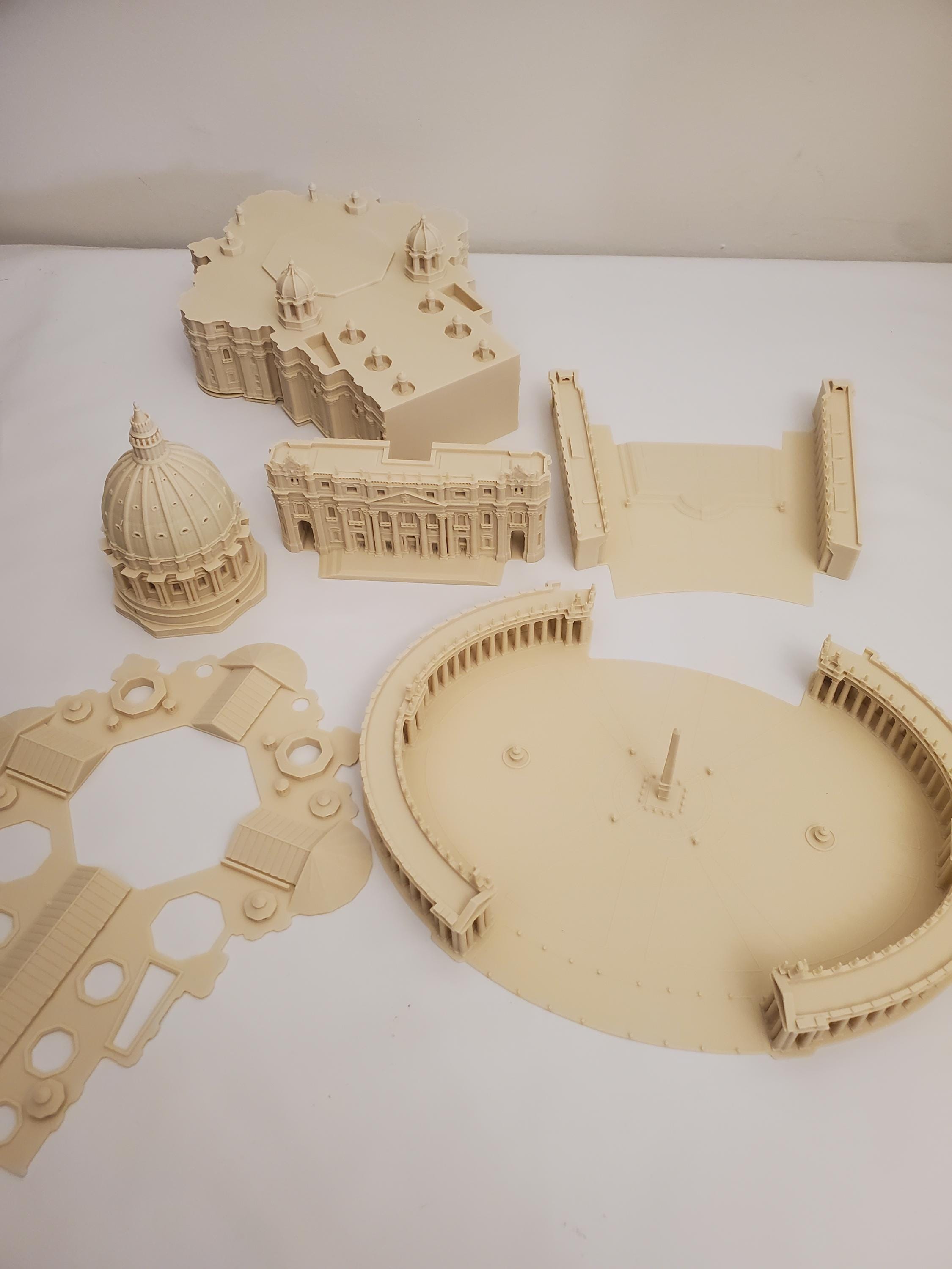 Vatican St Peter’s Basilica Model Kit, 3D Printed San Pietro Assembly ...