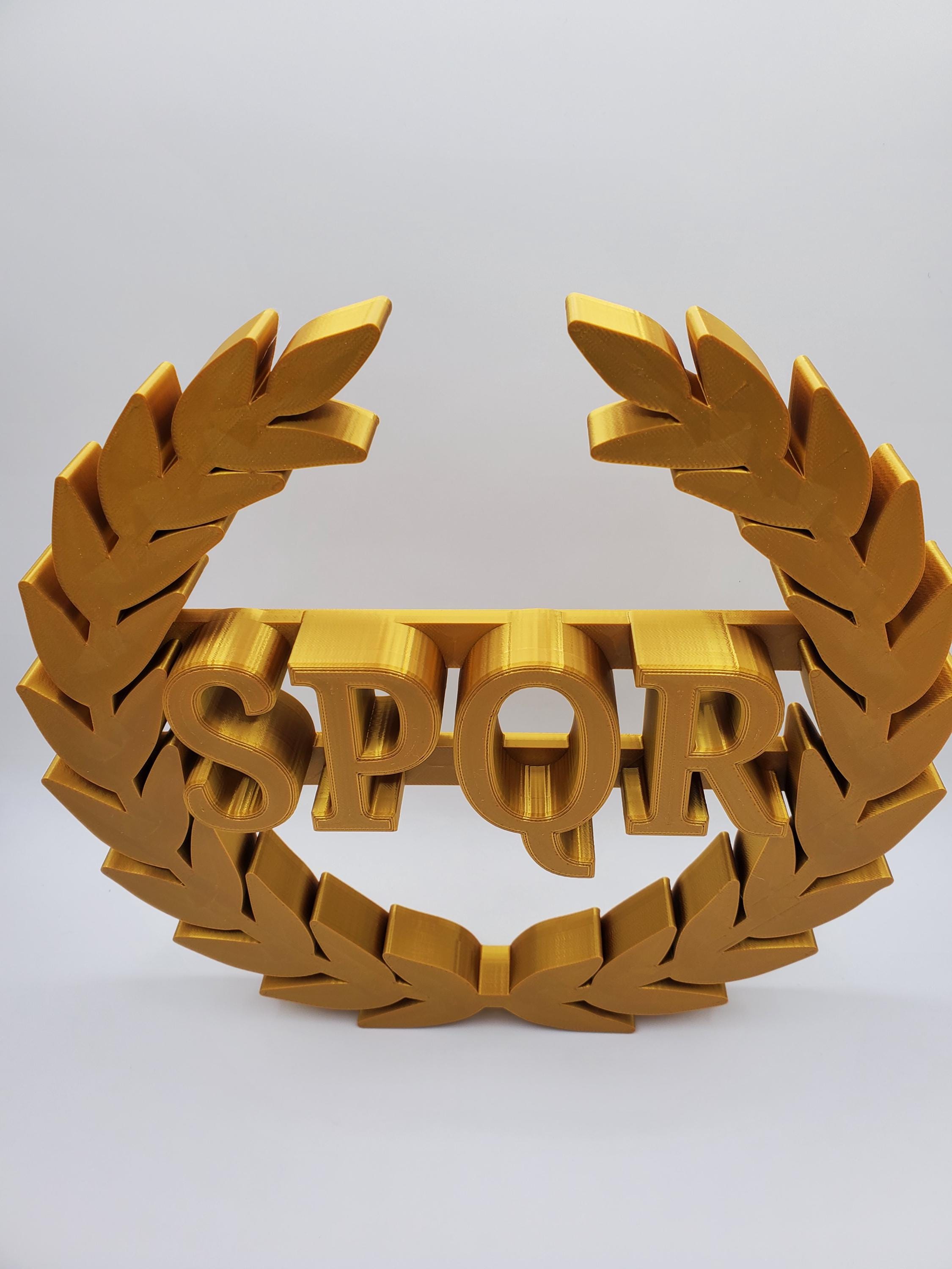 SPQR Roman Empire Laurel Wreath Wall Decor, Ancient Rome History Decor ...
