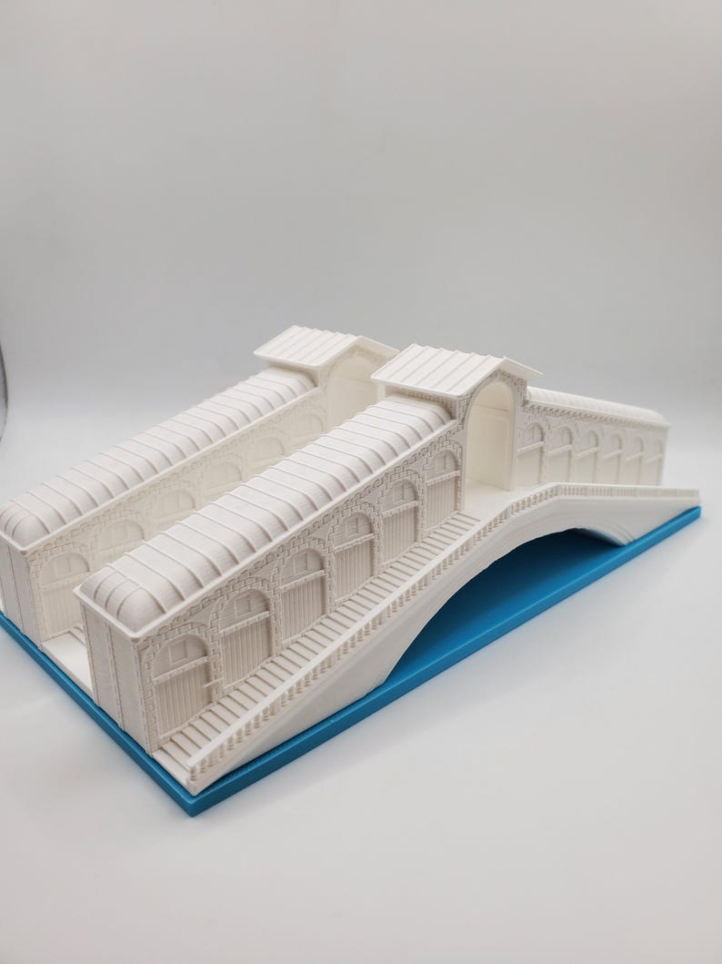 Rialto Bridge Model Venice Italy, Architectural Landmark Miniature ...