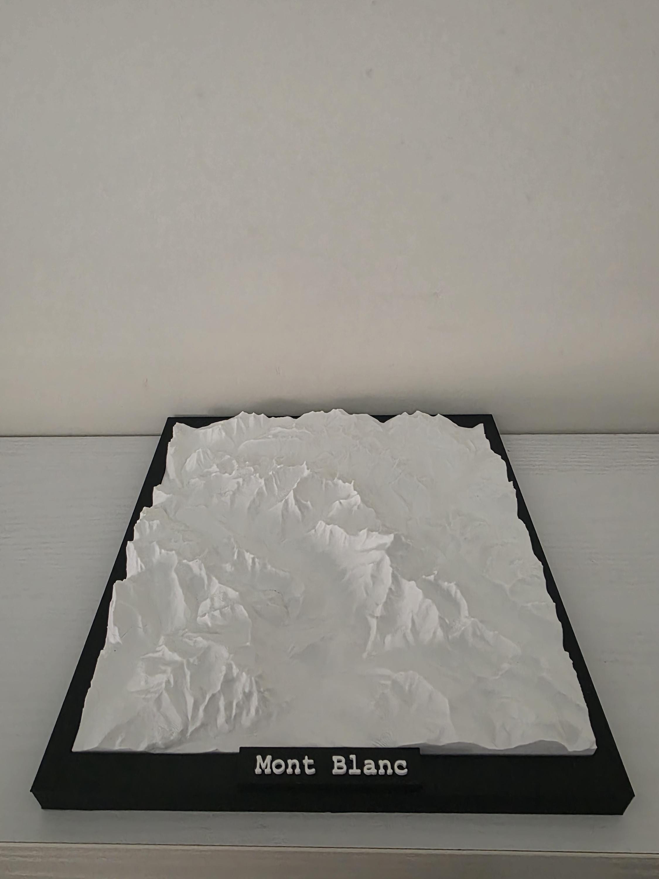 Mont Blanc 3D Topographic Map, Detailed Mountain Range Model, Mont ...