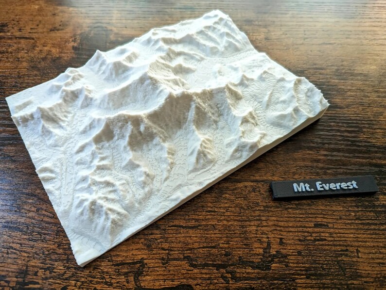 Large Model of Mt. Everest – Detailed Mountain Diorama – Perfect ...
