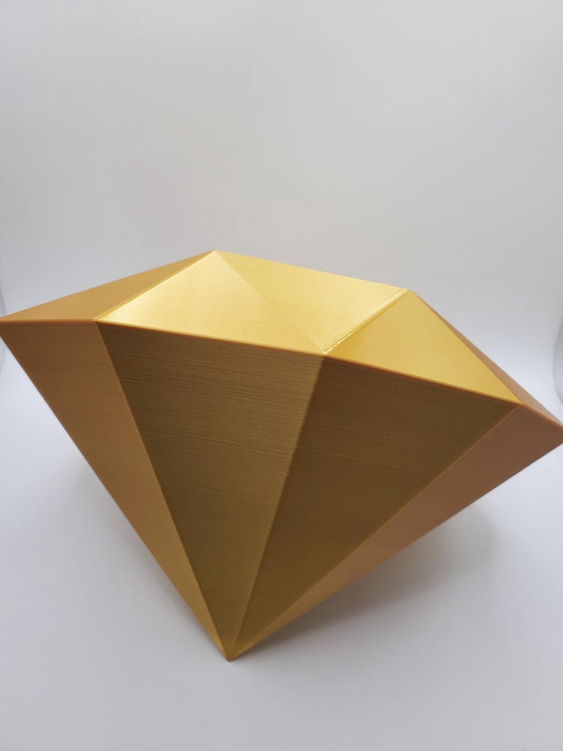 Geometric Diamond Sculpture, Modern Faceted Art Piece for Home Decor ...
