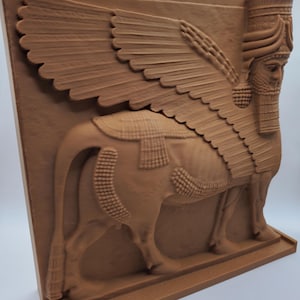 Lamassu Wall Relief Sculpture Ancient Mesopotamian Decor, Assyrian ...