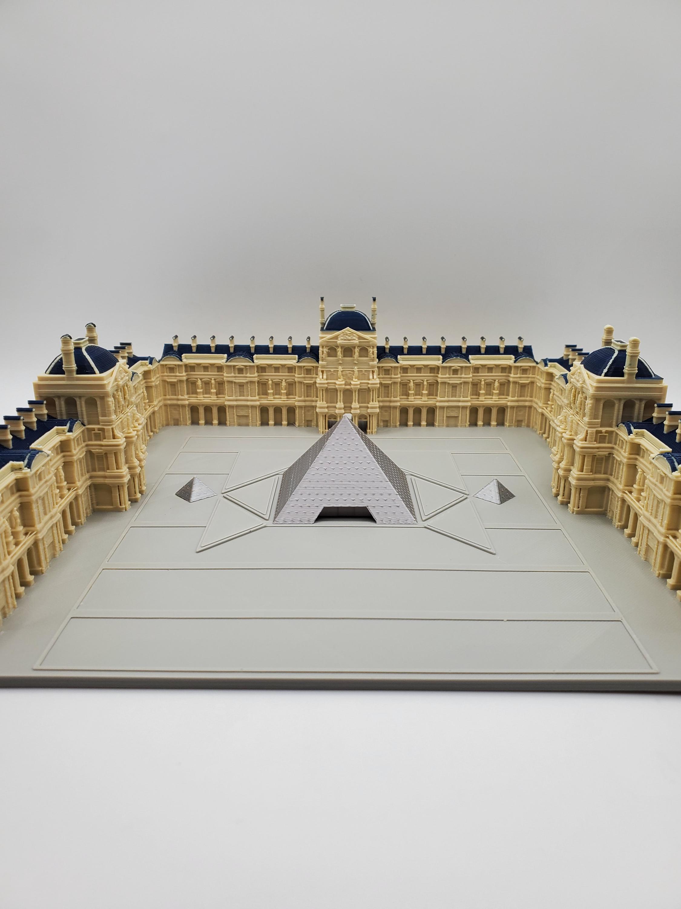 Louvre Museum Model With Pyramid, Paris Architecture Replica for Home ...