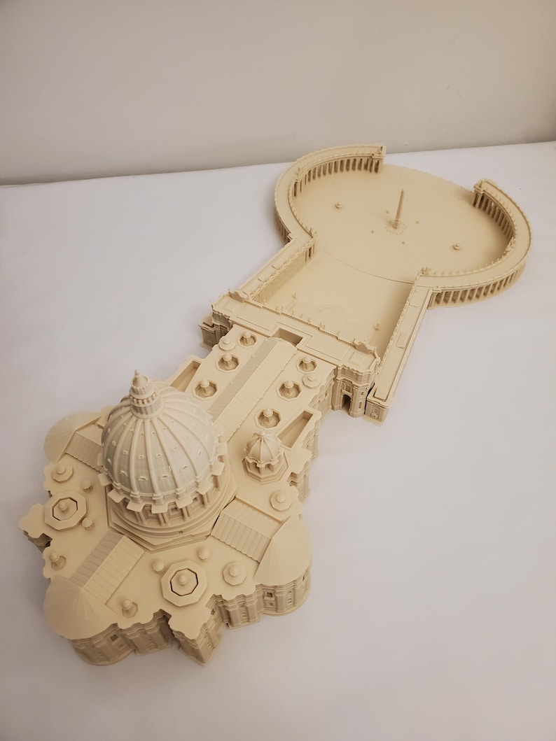 Vatican St Peter’s Basilica Model Kit, 3D Printed San Pietro Assembly ...