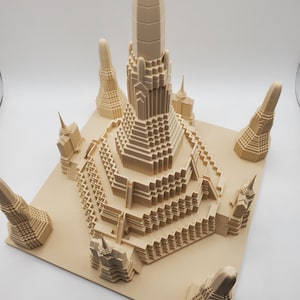 Wat Arun Temple 3D Printed Model – Bangkok Thailand Buddhist Landmark ...