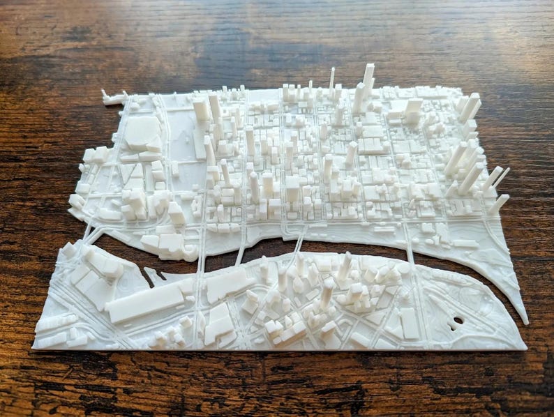 Melbourne 3D City Map, Detailed Melbourne Topographic Art, Modern ...
