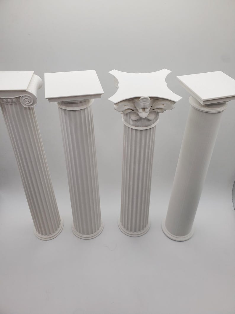 Greek Roman Column Set, Models of Tuscan Doric Ionic Corinthian ...