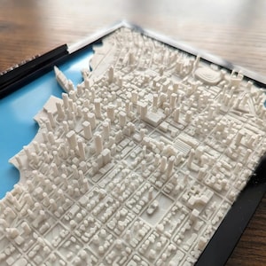 Vancouver 3D City Map, Detailed Topographic Vancouver Art, Modern ...