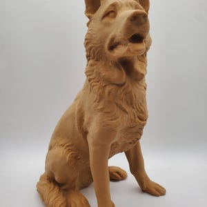 German Shepherd Dog Statue, Dog Pet Sculpture, Paintable Dog Lover Gift ...