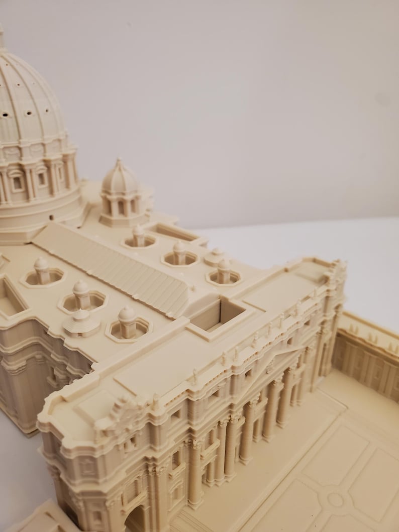 Vatican St Peter’s Basilica Model Kit, 3D Printed San Pietro Assembly ...