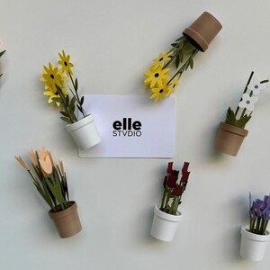 Flower Magnets Set of 5 – Cute Floral Fridge Magnets, Office Decoration ...
