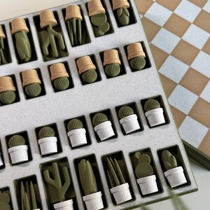Cactus Chess Set - Unique Chess Board Game for Nature Lovers - Perfect ...